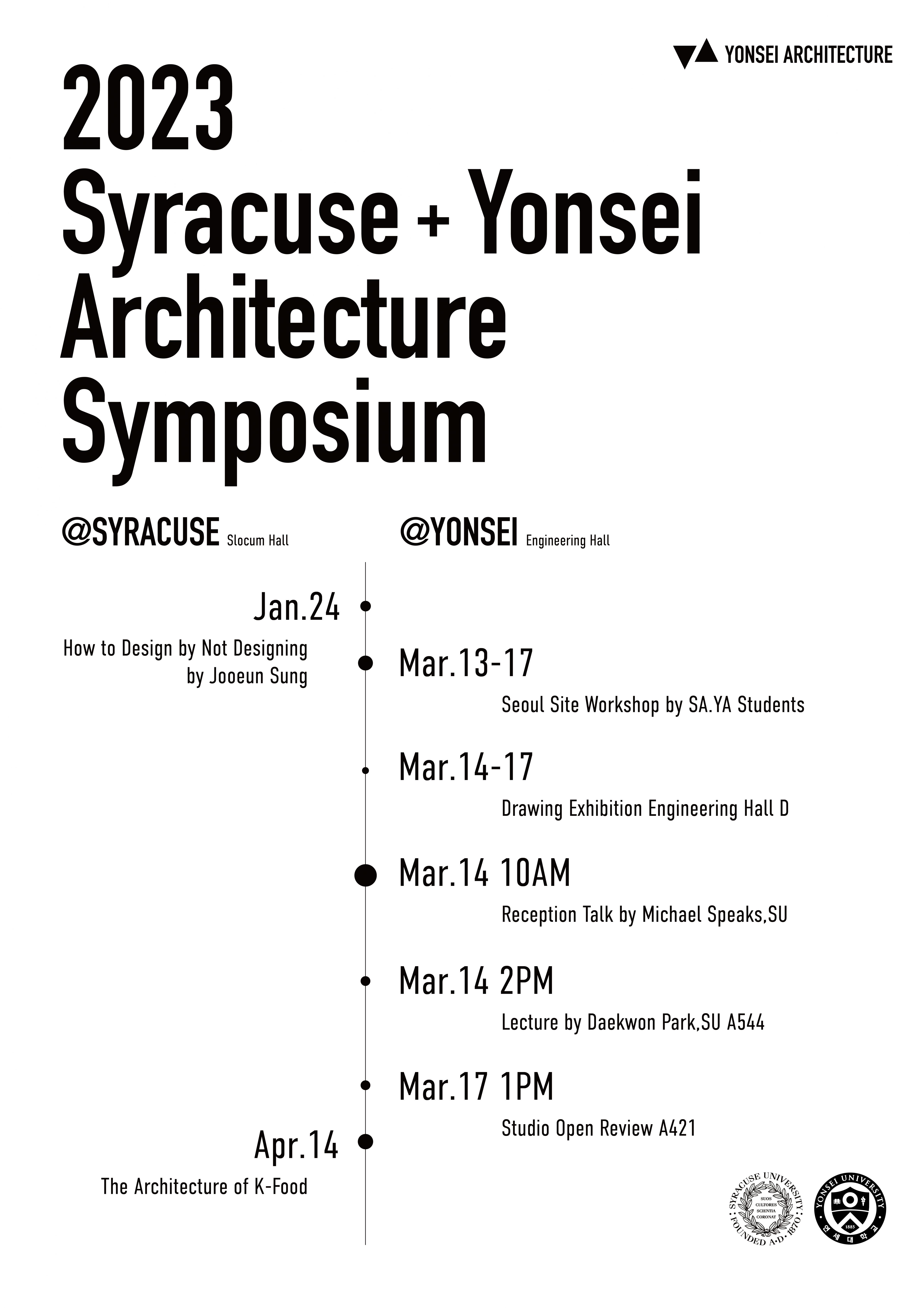 2023 SYRACUSE+YONSEI Architecture Symposium — Yonsei University Department of Architecture and ...